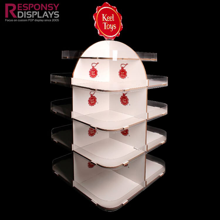 Modern Floor Four Sides Display Multiple Material Toy Display Stand ...