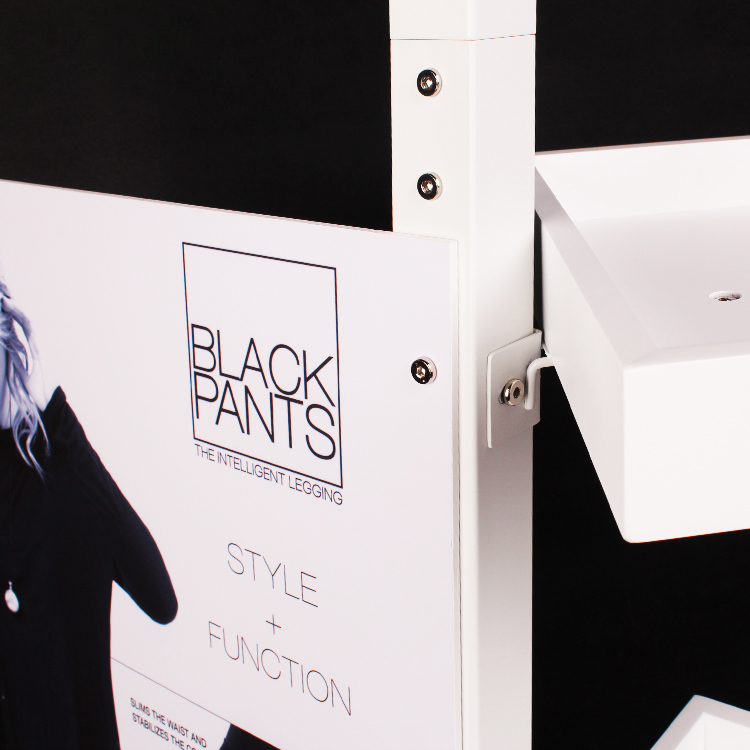 Fashion Design Wood And Metal Floor Standing Skinny Pants Display With ...